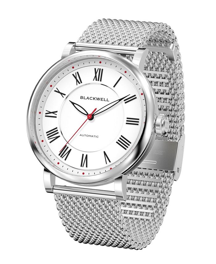 BLACKWELL White Dial with Silver Tone Steel and Silver Tone Steel Mesh ...