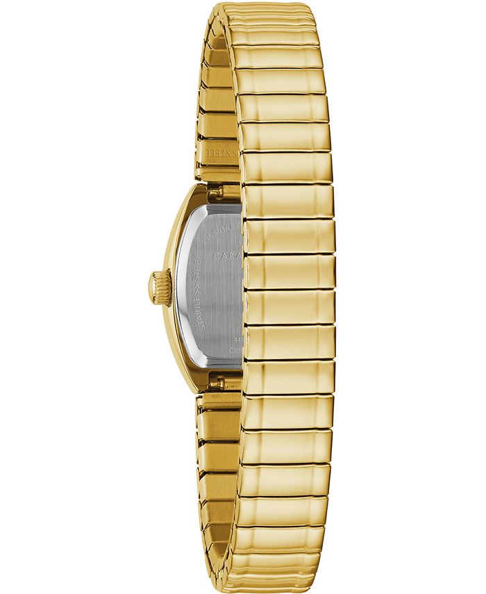 Caravelle Women's Gold-Tone Expansion Bracelet Watch 18x25mm - Macy's
