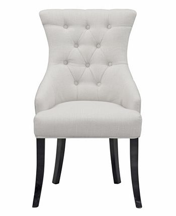 Glamour Home Set of 2 Alei Fabric Dining Chair Wing Chair with Tufted ...