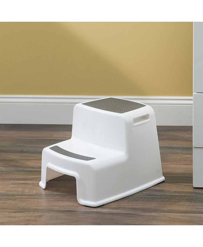 Home Basics HDS TRADING CORP Extra Boost 2 Tier Non-Slip Rubber Tread ...