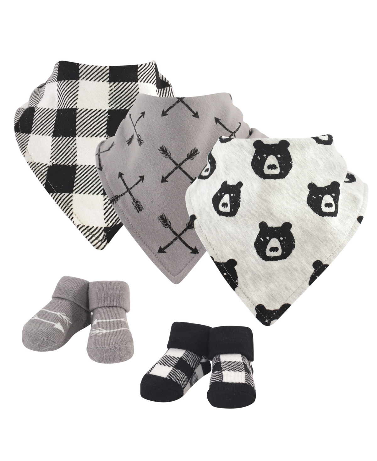 Click here for Yoga Sprout Baby Boy Cotton Bandana Bibs and Socks... prices