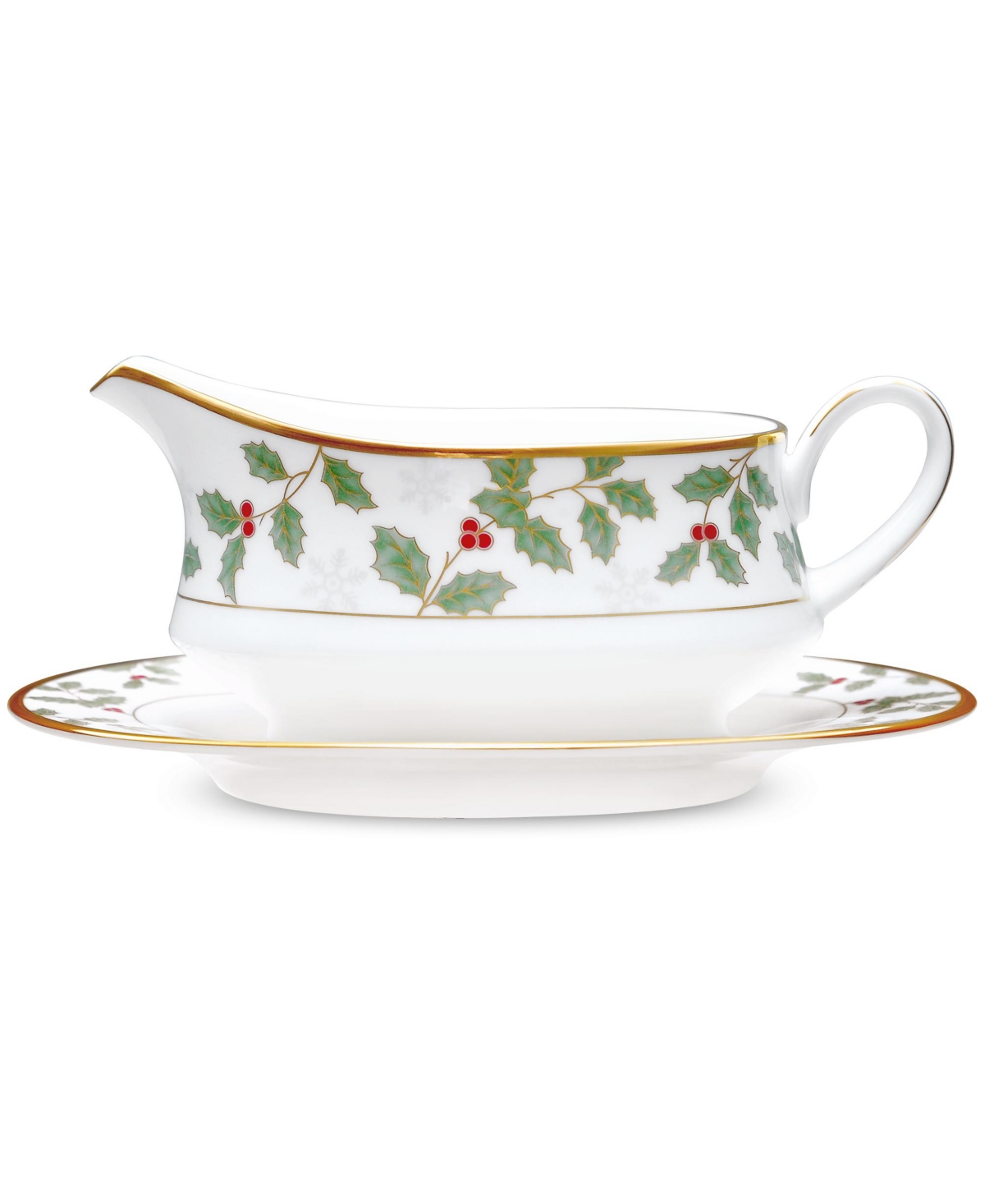 Click here for Noritake Holly & Berry Gold Gravy & Tray - Green prices