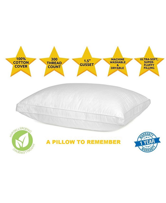 Mastertex Maxi 2 Pack Cotton Pillow Protector and Pillows Set 2 Pack ...
