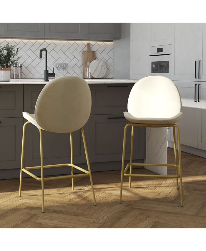CosmoLiving By Cosmopolitan Astor Upholstered Counter Stool - Macy's