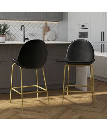 CosmoLiving By Cosmopolitan Astor Upholstered Counter Stool - Macy's