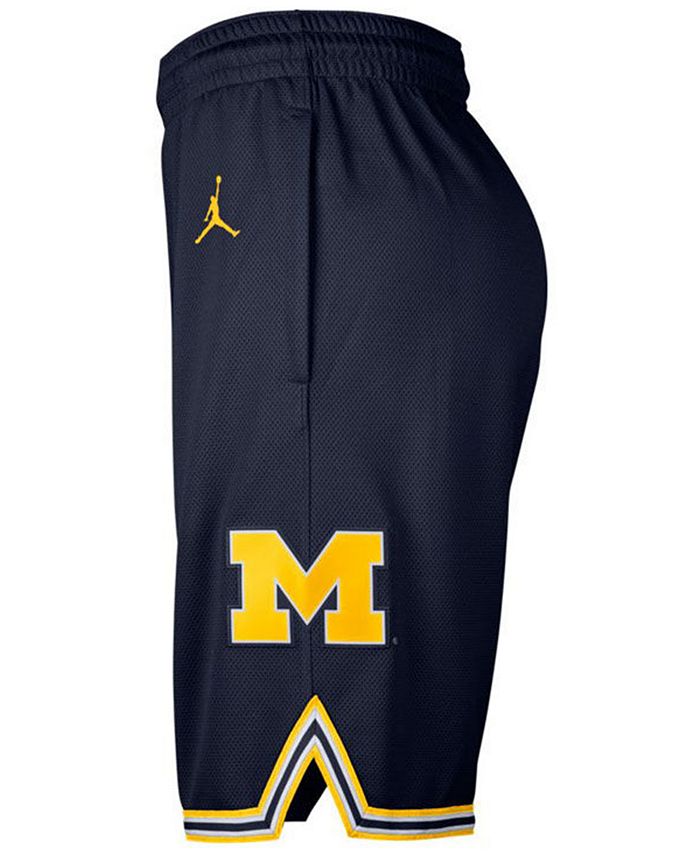 Nike Men's Michigan Wolverines Replica Basketball Road Shorts - Macy's