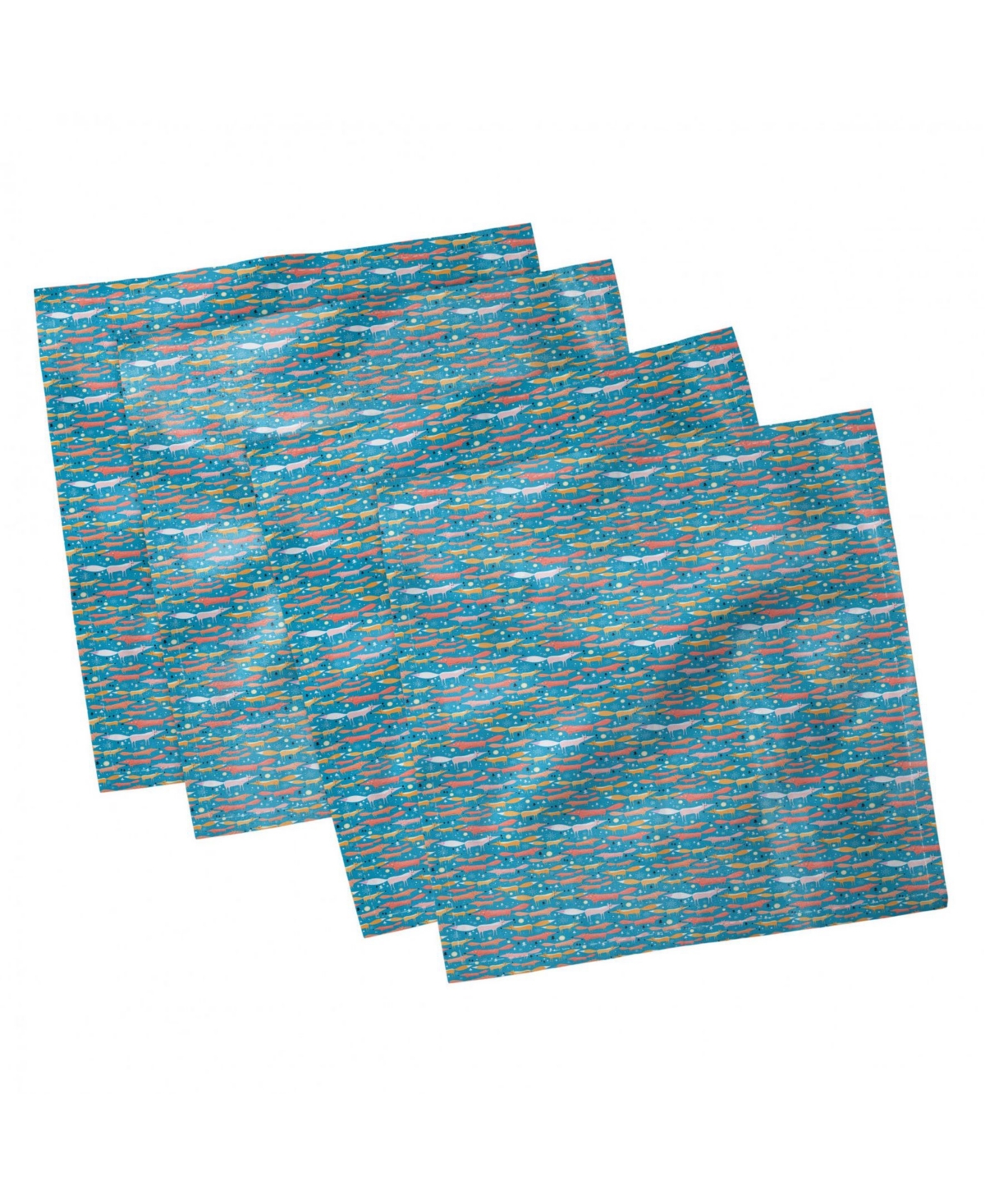 Click here for Ambesonne Fox Set of 4 Napkins  12 x 12 - Multi prices