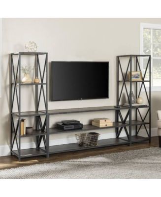 Walker Edison 3-Piece Storage Wall with 60" X-Console - Macy's