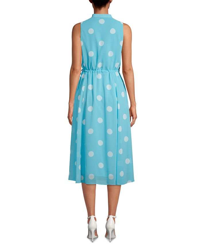 Anne Klein Polka Dot Midi Dress Macys