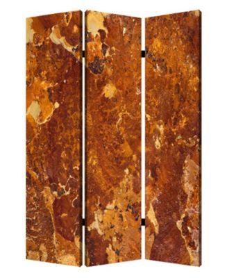 Screen Gems Double sided with different Design 3 Panel 6' Marble Screen ...