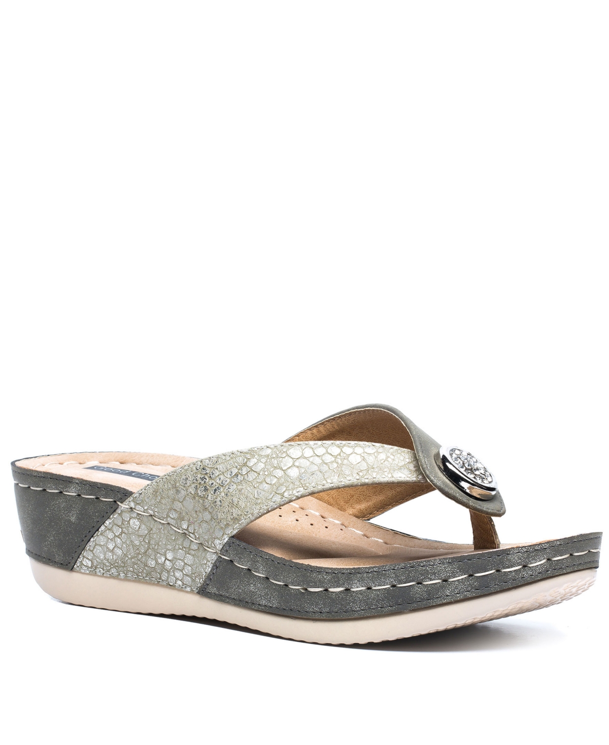 Click here for Gc Shoes Womens Dafni Thong Comfort Wedge Sandals... prices