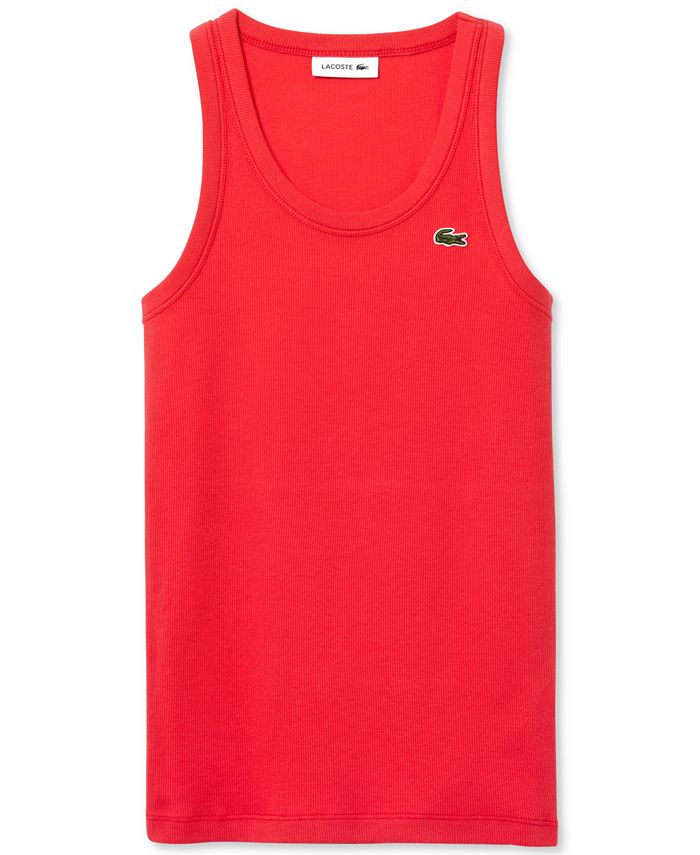Lacoste Cotton Ribbed Tank Top - Macy's