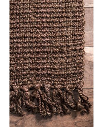 nuLoom Natura Natura Collection Chunky Loop 3' x 5' Area Rug - Macy's