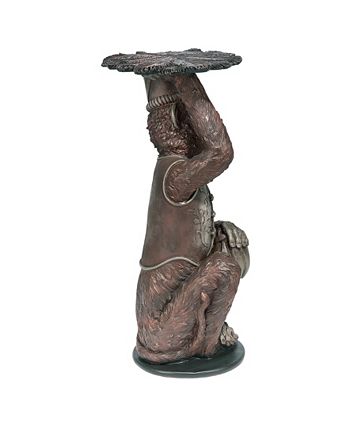 Design Toscano Moroccan Monkey Butler Pedestal Sculptural Table - Macy's