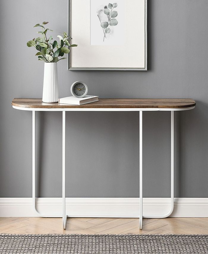 Walker Edison Modern Curved Entry Table - Macy's