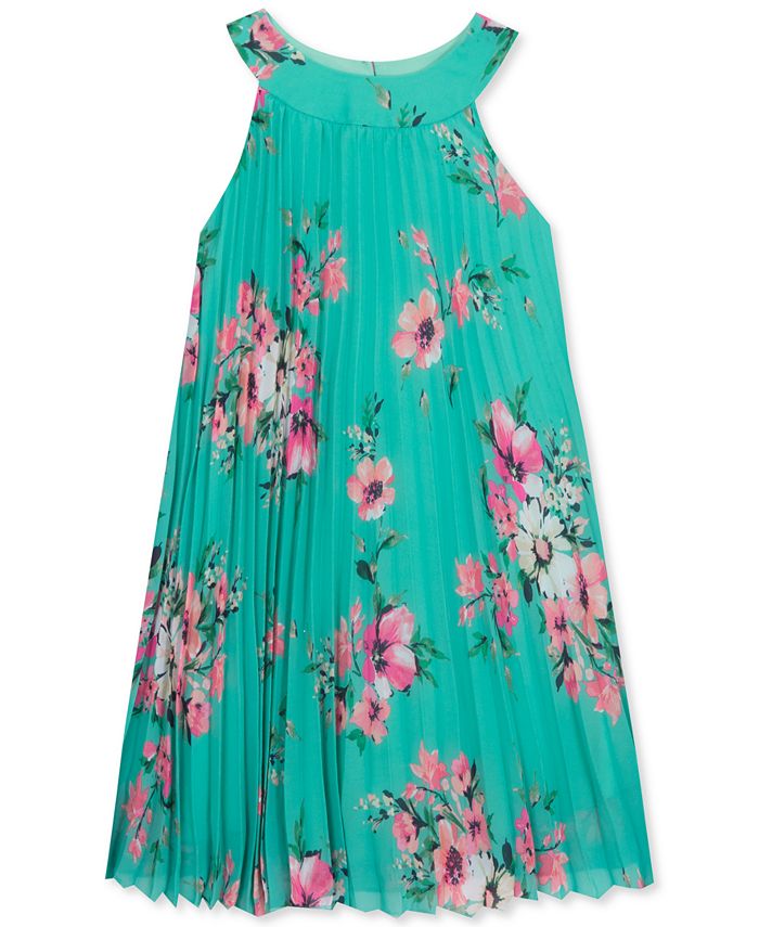 Rare Editions Toddler Girls Pleated Floral Dress - Macy's
