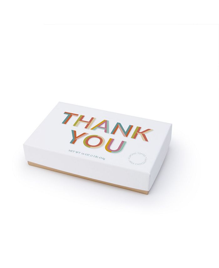 Enstrom Candies Colorful Thank You Milk Traditional Almond Toffee, 1 lb ...