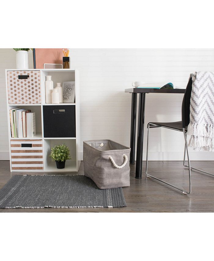 Design Imports Variegated Polyester Storage Bin - Macy's