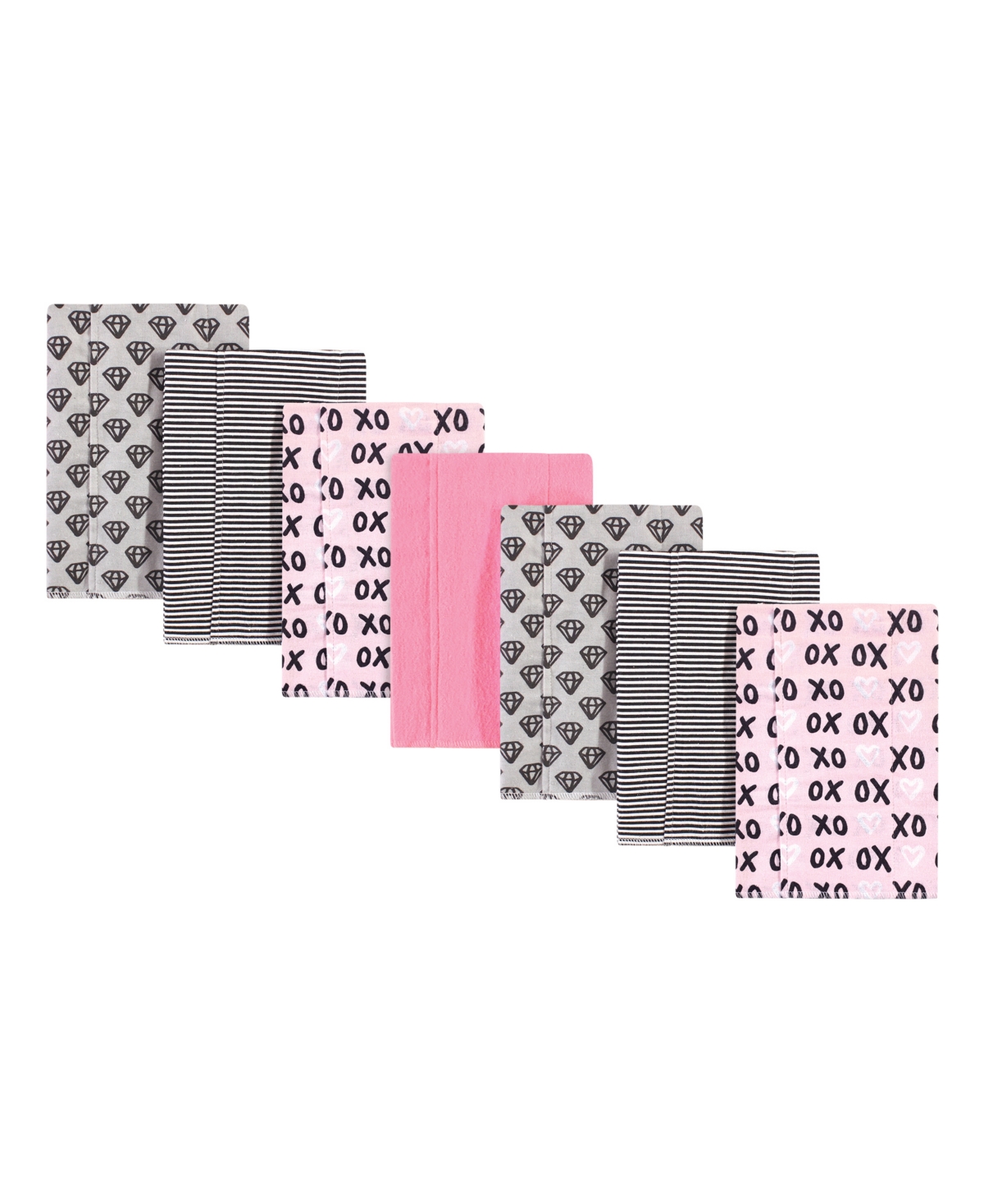 Click here for Hudson Baby Girls 7Pk Flannel Burp Cloth - Xoxo prices
