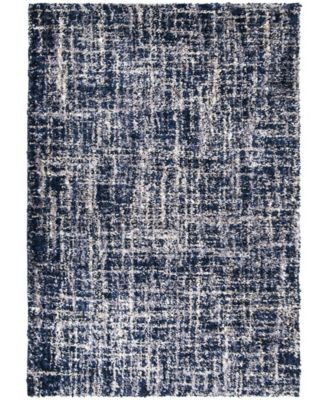 Orian Cotton Tail Cross Thatch Navy 9' x 13' Area Rug - Macy's
