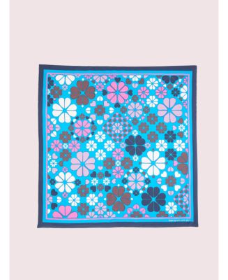 kate spade new york Spade Clover Patchwork Silk Square Scarf - Macy's