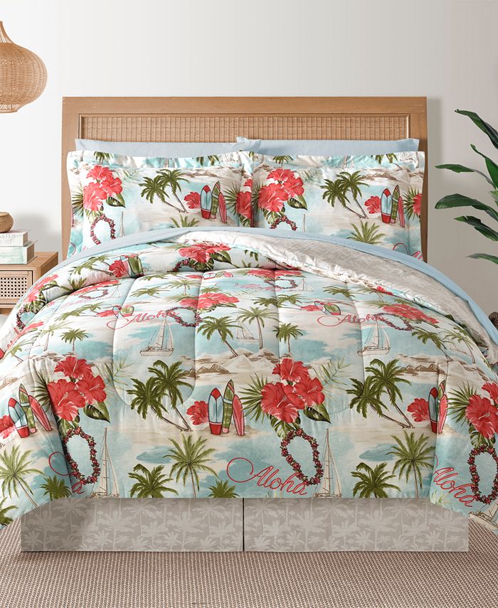 Sunham Fairfield Square Hawaii Multi 8Pc Full Comforter Set - Macy's