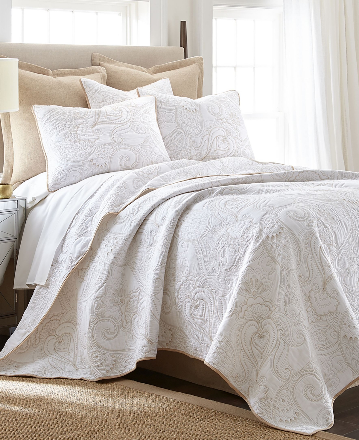 Click here for Levtex Perla 2-Pc. Quilt Set  Twin - White prices