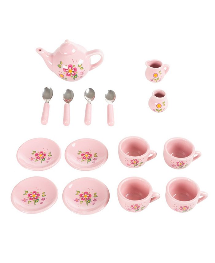 Trademark Global Hey Play Kids Tea Set - Mini Porcelain Tea Party ...