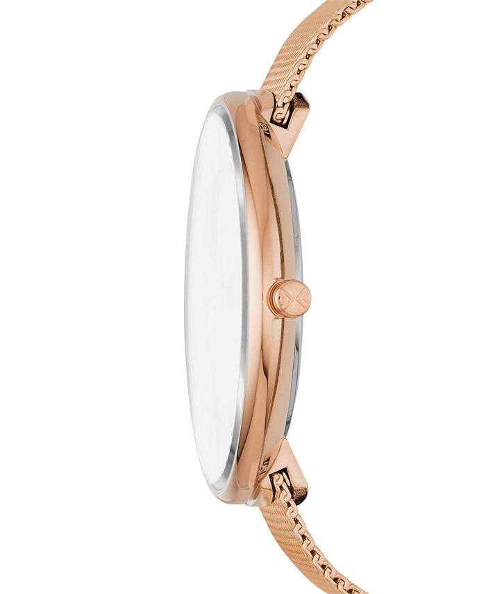 Skagen Women's Gitte Rose Gold Stainless Steel Mesh Watch 38mm - Macy's