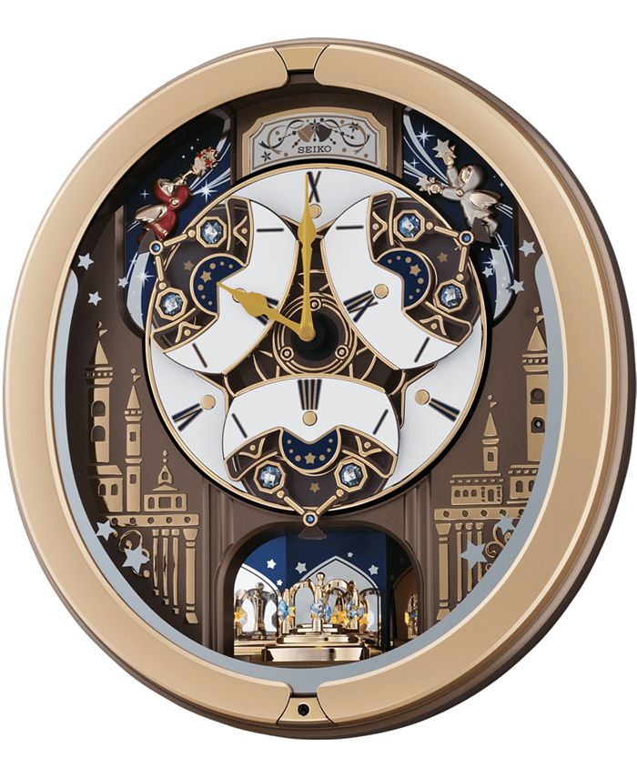 Seiko Melodies in Motion Gold-Tone Wall Clock - Macy's