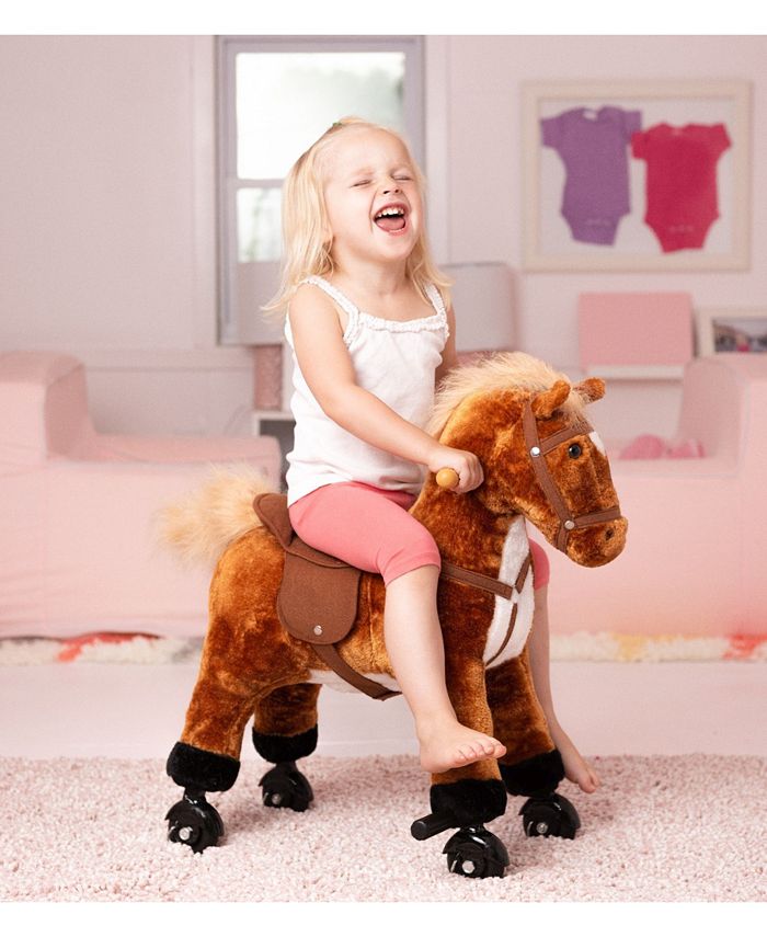 Ponyland Brown Plush Action Pony Giddy-Up Walking Horse with Sound - Macy's
