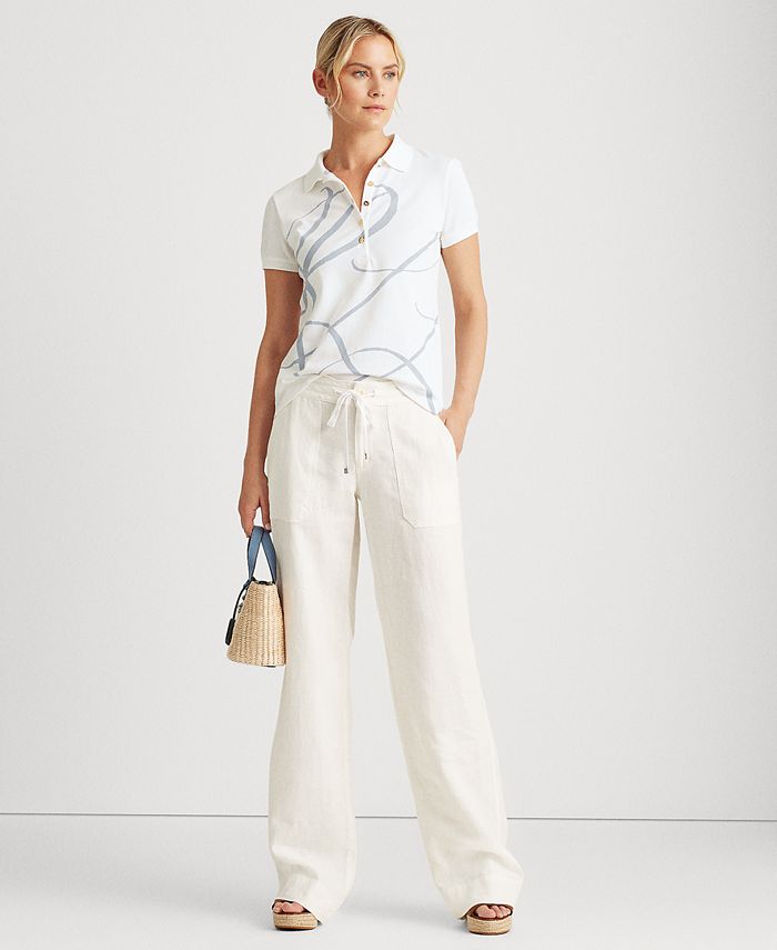 Lauren Ralph Lauren Printed Monogram Polo Shirt - Macy's