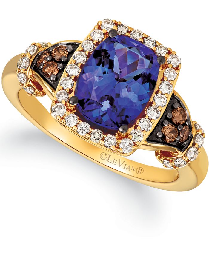 Le Vian Blueberry Tanzanite (2 ct. t.w.) & Diamond (1/2 ct. t.w.) Ring ...
