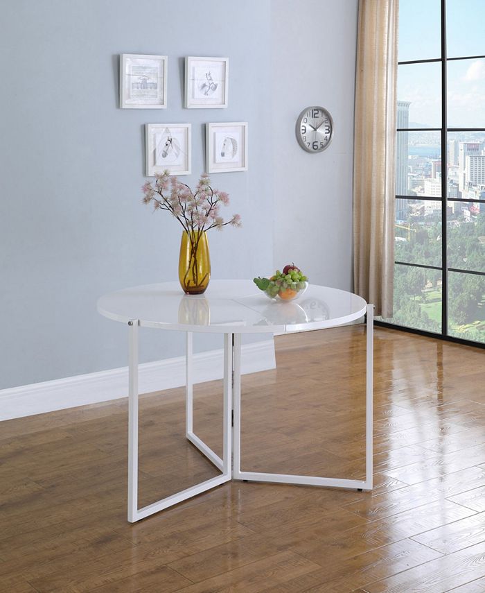 Chintaly Round Foldaway Dining Table - Macy's
