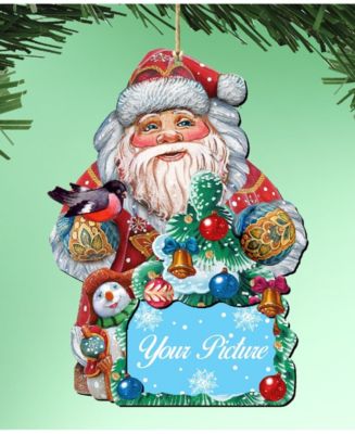 Designocracy Santa Picture Frame Ornament Set of 2 - Macy's