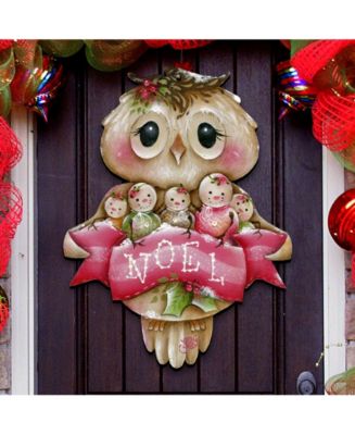 Designocracy Jamie Mills Price Christmas Owl You Need Is Love Wooden ...