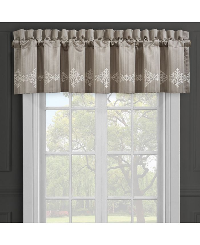 J Queen New York Crestview Straight Window Valance, 18" x 88" - Macy's