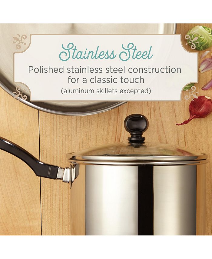 Farberware Classic Series Stainless Steel Nonstick 10-Piece Cookware ...