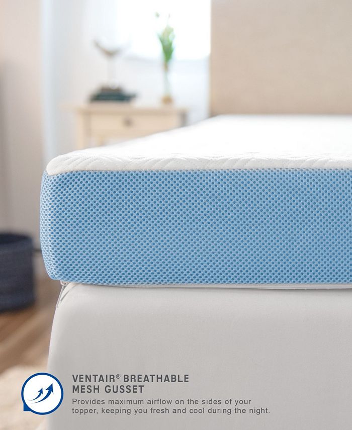 SensorPEDIC 4" Supreme Gel Cooling Transcend Bed Topper California King ...