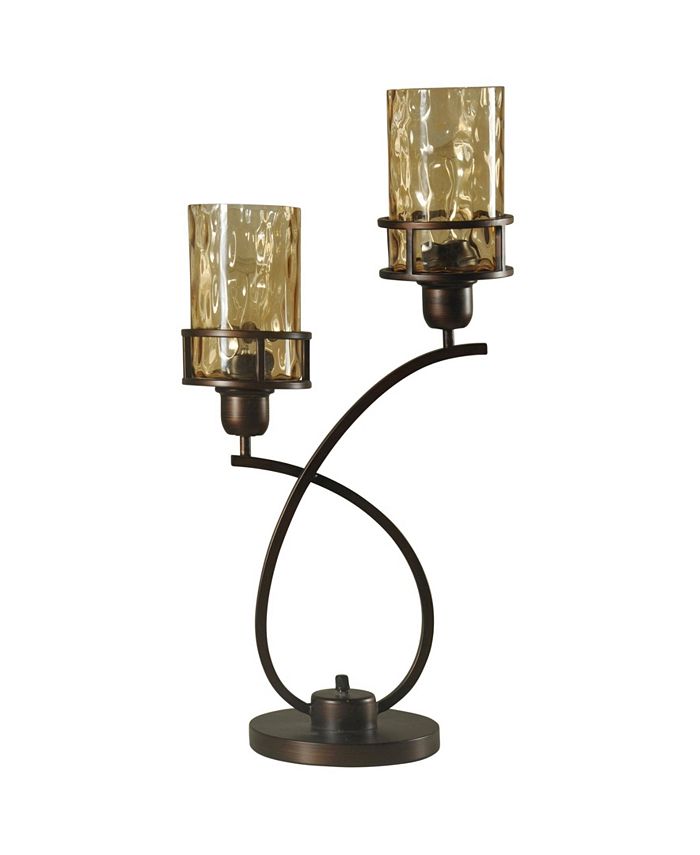 StyleCraft Home Collection StyleCraft Glass Shade Table Lamp - Macy's