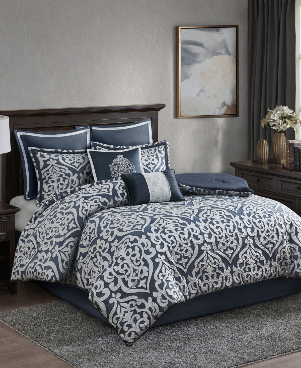 Click here for Madison Park Odette Jacquard 8-Pc. Comforter Set... prices