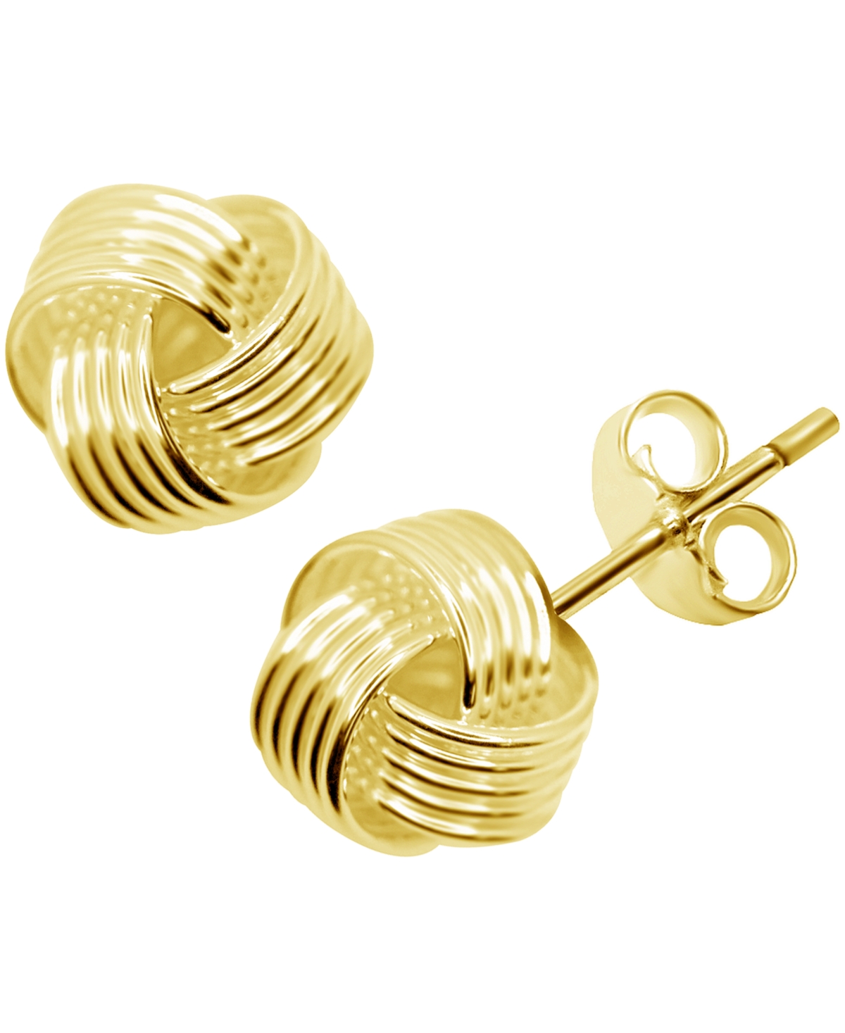 Click here for Love Knot Stud Earrings in Silver or Gold Plate -... prices