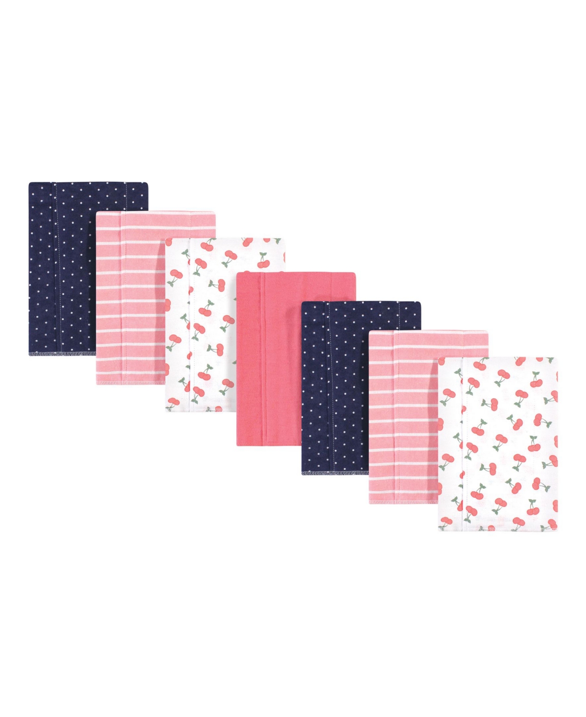 Click here for Hudson Baby Girls 7Pk Flannel Burp Cloth - Cherry prices