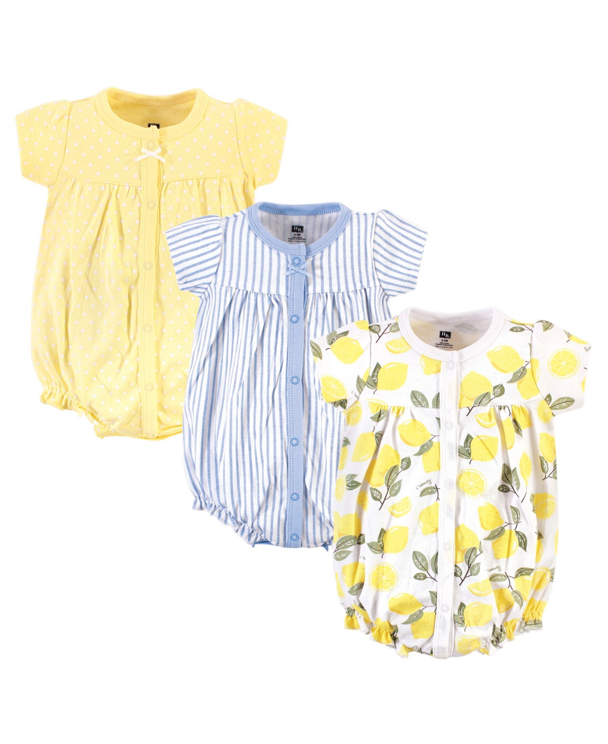 Click here for Hudson Baby Baby Girls Hudson Cotton Rompers - Lem... prices