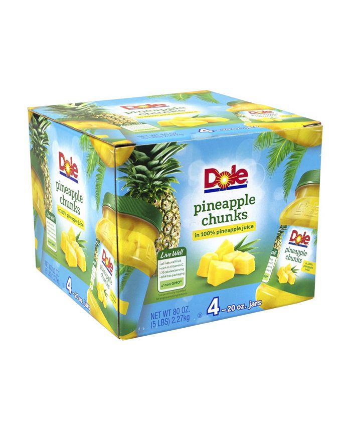 Dole Pineapple Chunks in Juice, 20 oz, 4 Count - Macy's