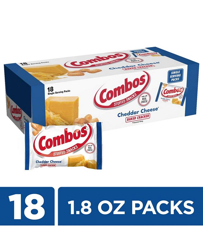 Combos Cheddar Cheese Cracker Baked Snacks, 1.80 oz, 18 Count - Macy's