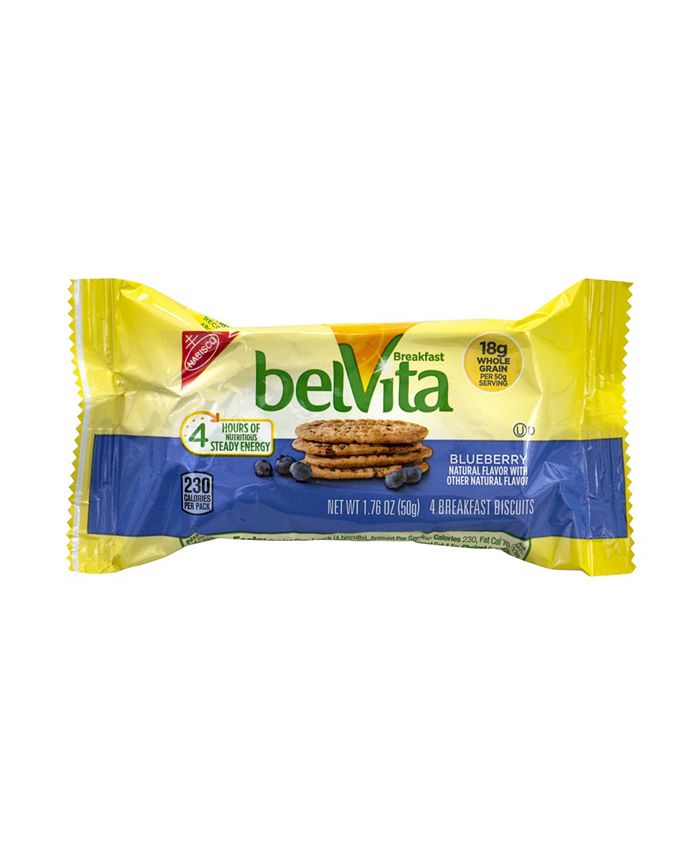 belVita Breakfast Biscuits Blueberry 4 Packs, 25 Count - Macy's