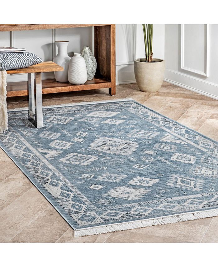 nuLoom Maida DCRS01B Blue 5' x 8' Area Rug - Macy's