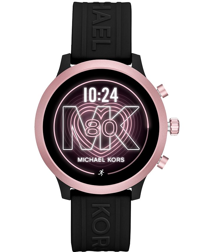 Michael Kors Access Women's Gen 4 MKGO Black Silicone Strap Touchscreen ...