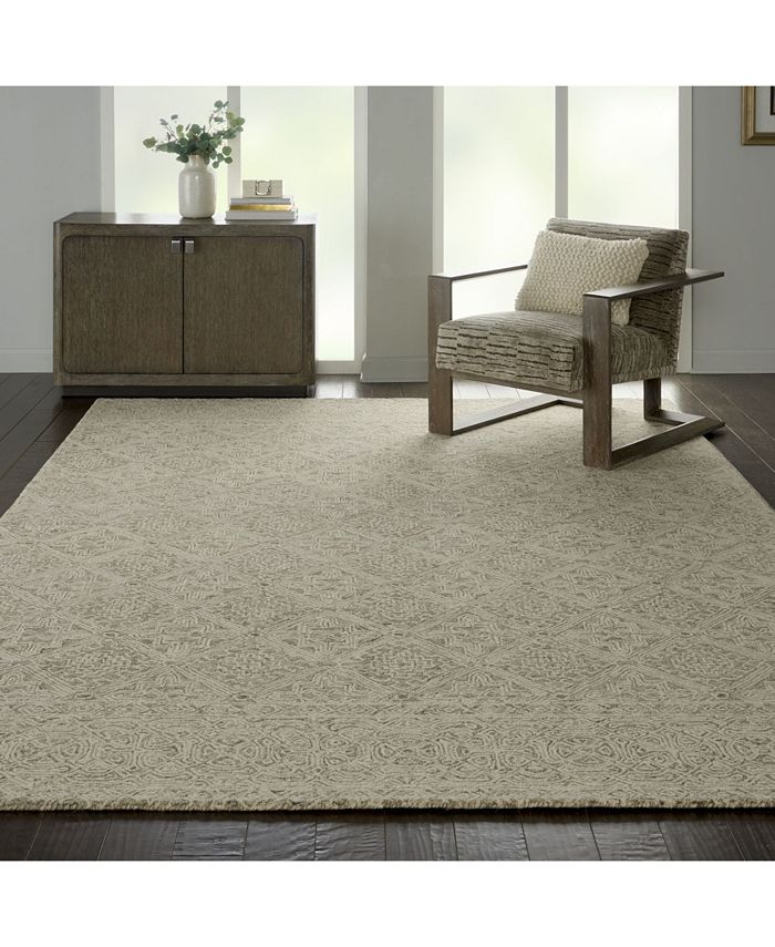 Nourison Home Azura AZM01 Ivory and Gray 8' x 11' Area Rug - Macy's